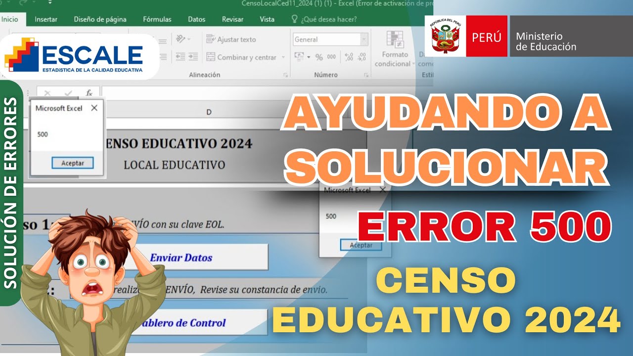 COMO LLENAR CENSO ESCOLAR 2024 . ERROR 500 PROBLEMAS DE ENVÍO | CEDULA 11 DEL ESCALE | CORREGIR ...