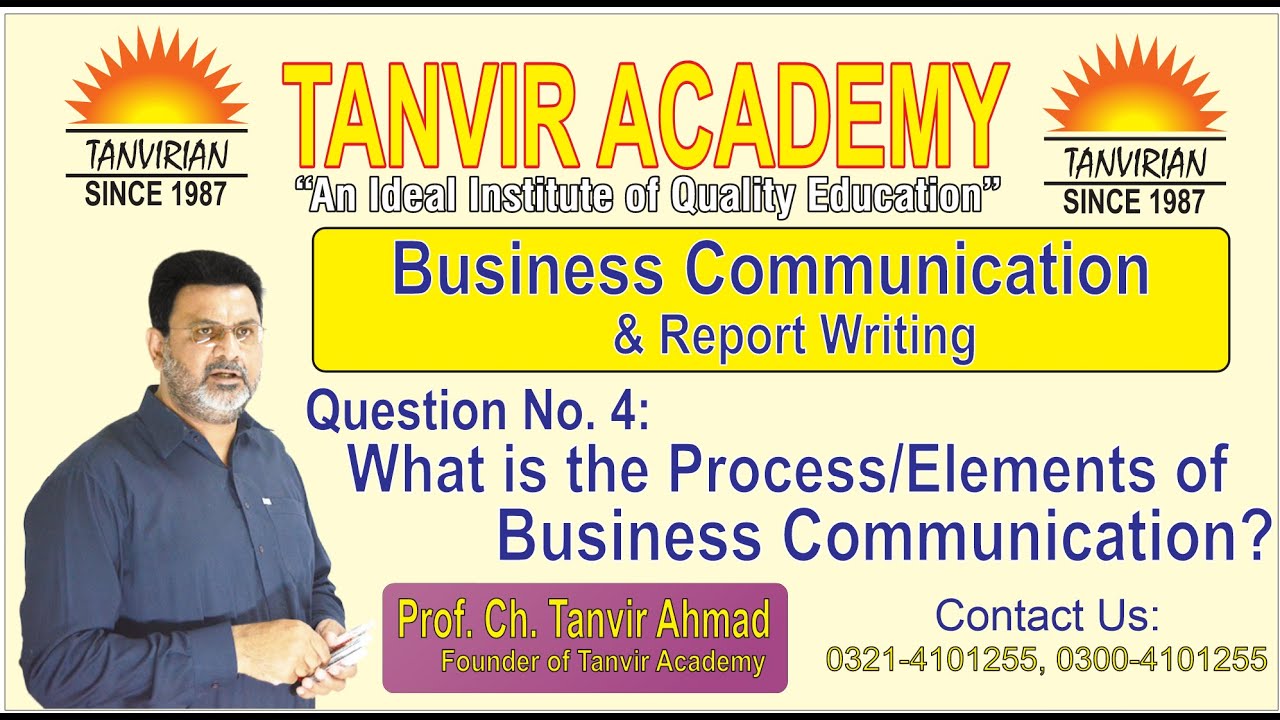 What is the Process/Elements of communication? | TANVIR ACADEMY - YouTube