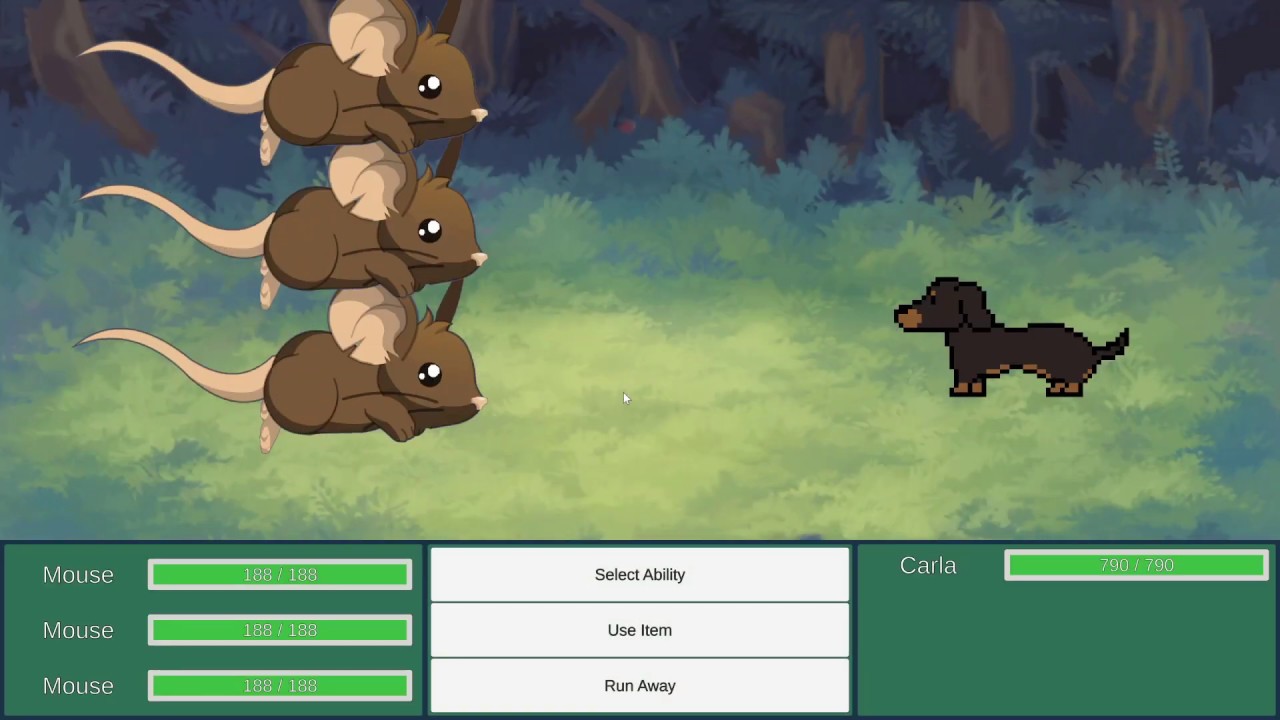 Unity Turn Based RPG - Carla The Dog v0.1 - YouTube