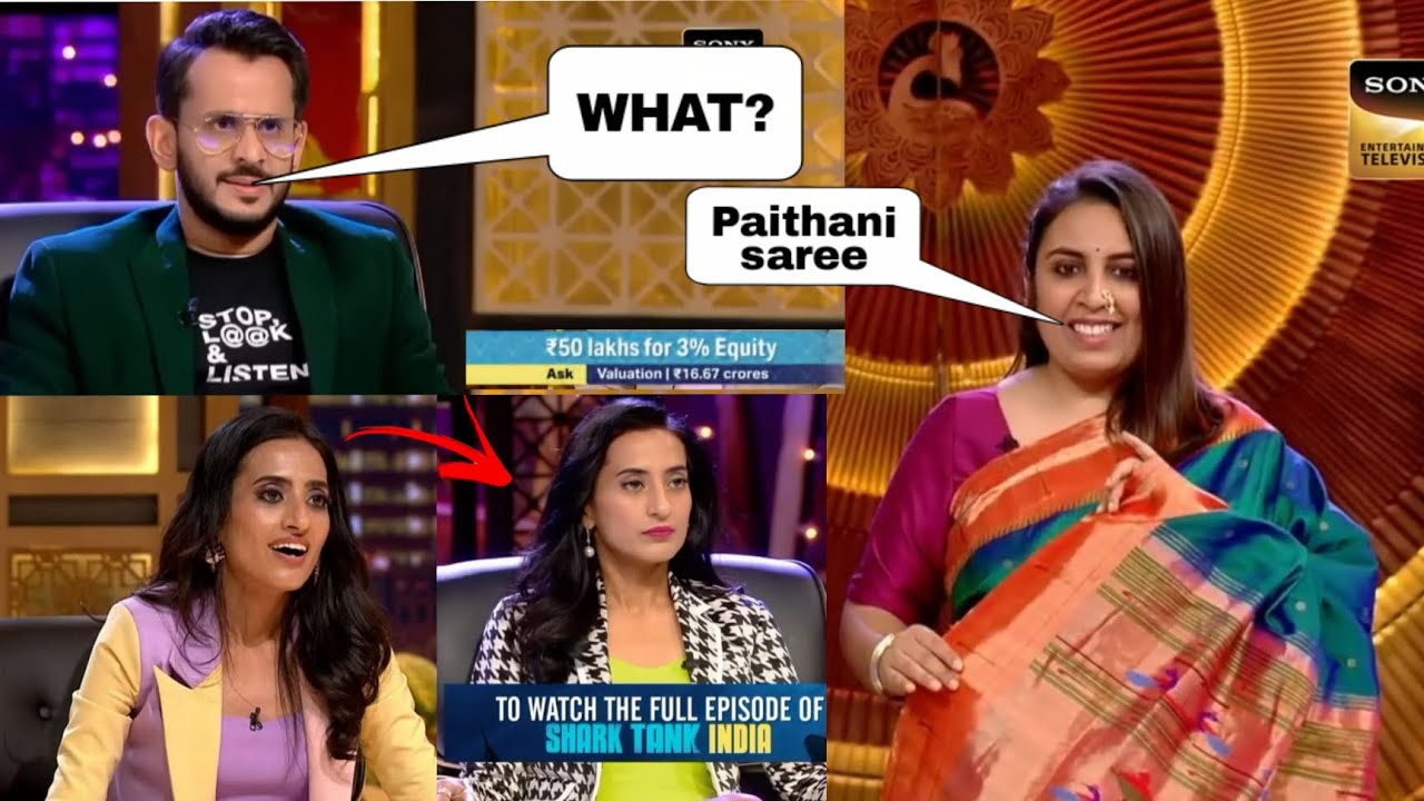 Saree Startup in shark tank, traditional saree, paithani sarees of ...