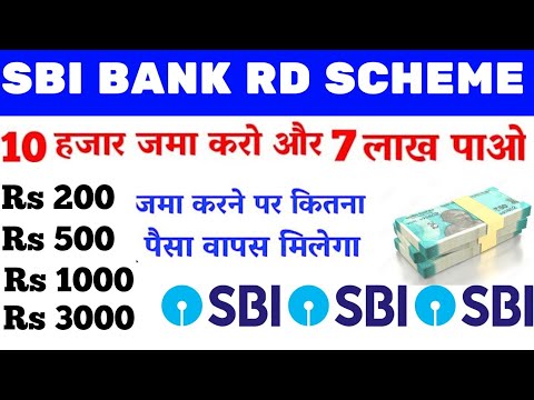 SBI bank RD scheme SBI bank Recurring Deposit interest rate & full ...