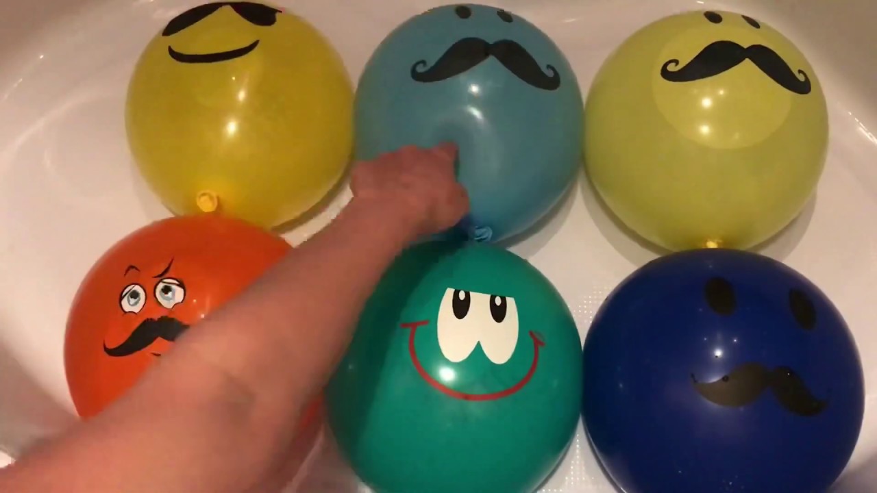 Learn colors with Popballoons Burst the Balloons Nursery Rhymes Water ...