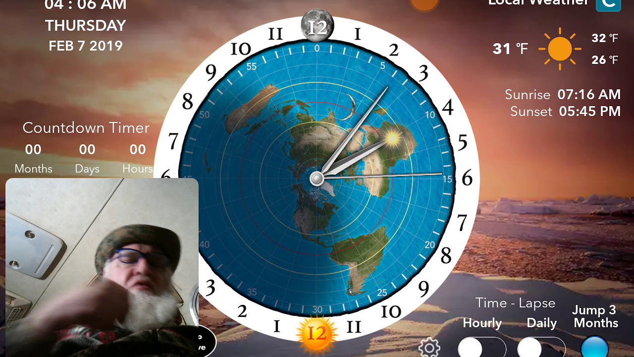 Sun & Moon FLAT EARTH Clock - YouTube