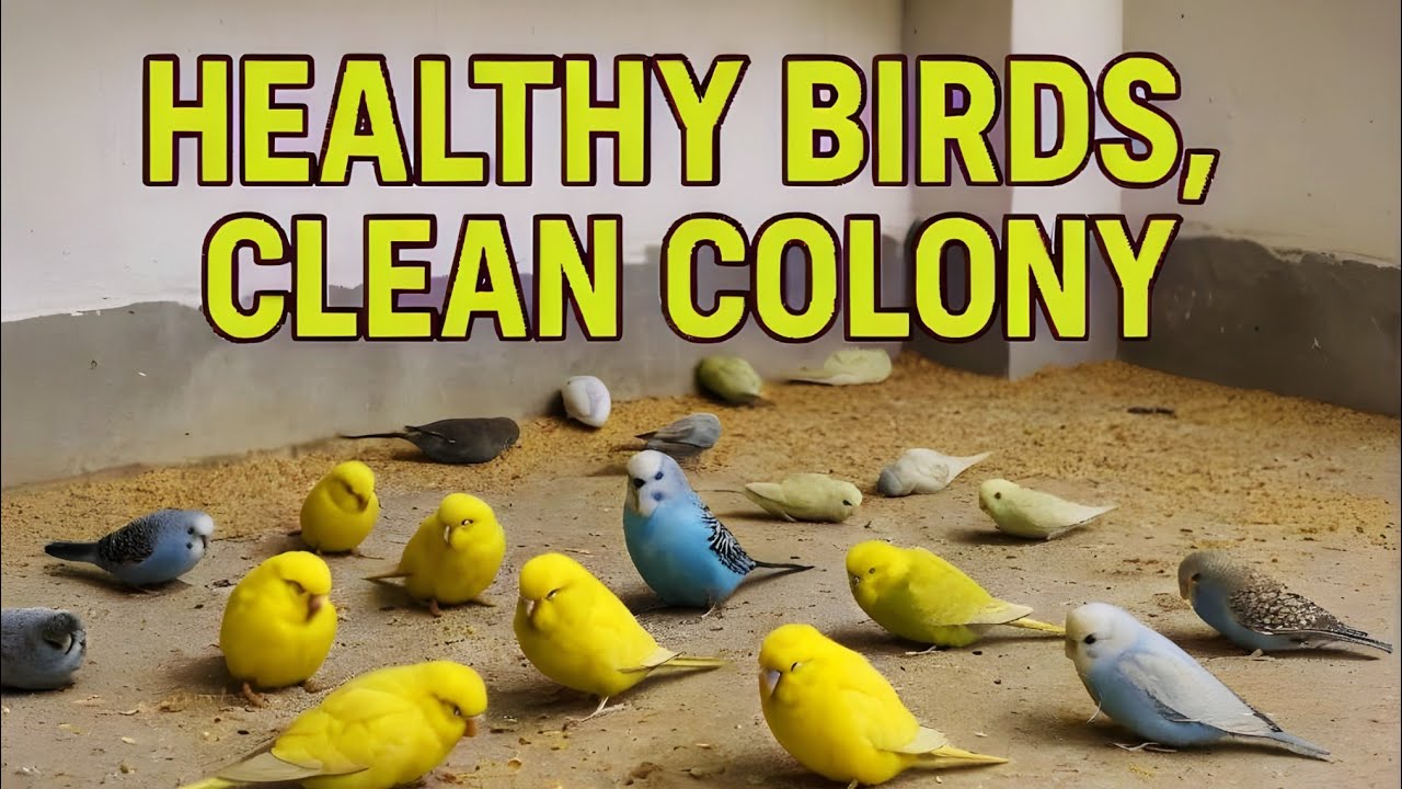 Healthy Birds, Clean Colony #birdcare #birds #lovebirds - YouTube