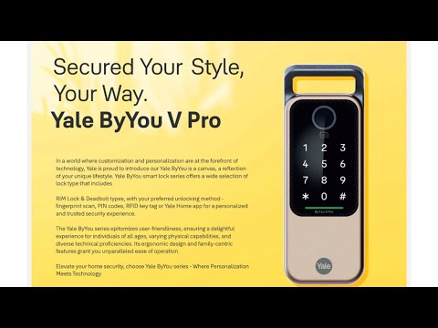 Smart Yale ByYou V Pro Demo and app pairing proses - YouTube