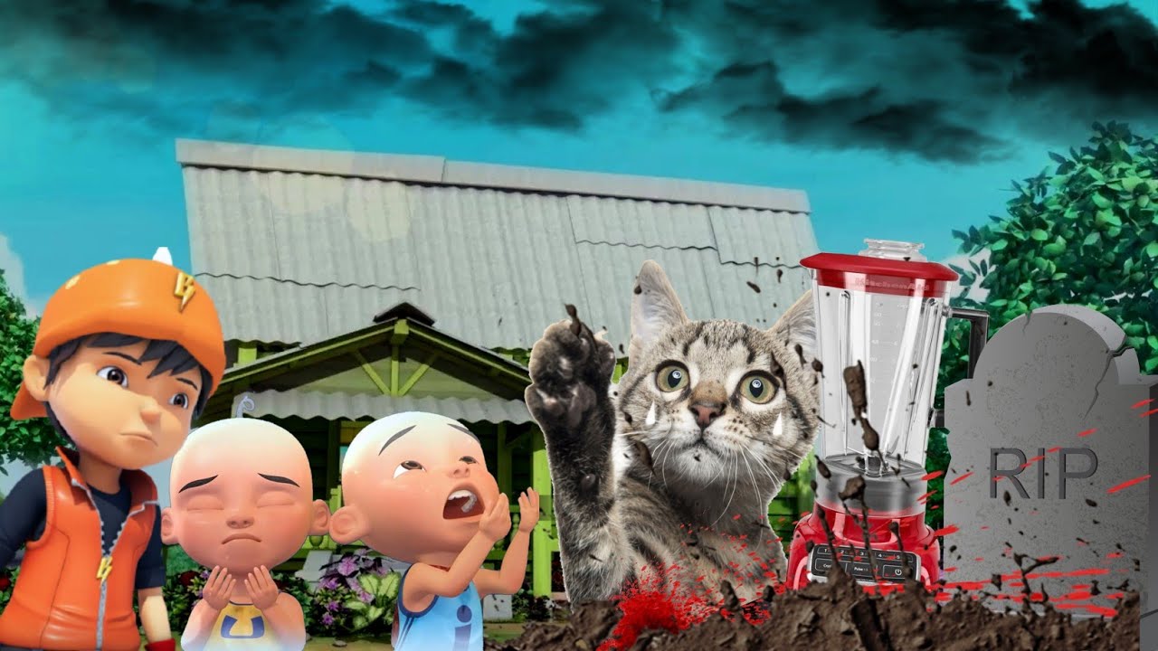 BOBOIBOY & UPIN IPIN NEMU KUBURAN KUCING DI BLENDER?! - YouTube