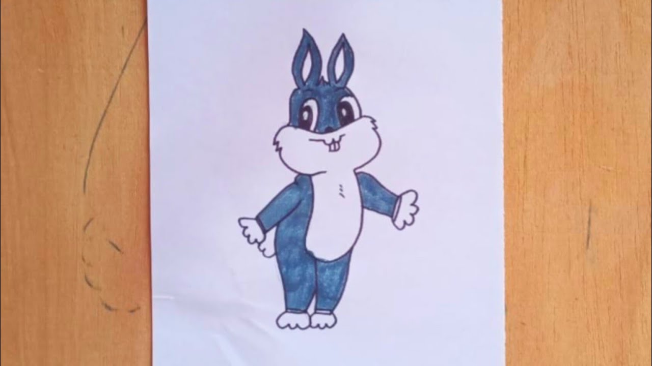 How to draw a rabbit || Cartoon drawing for beginners - YouTube