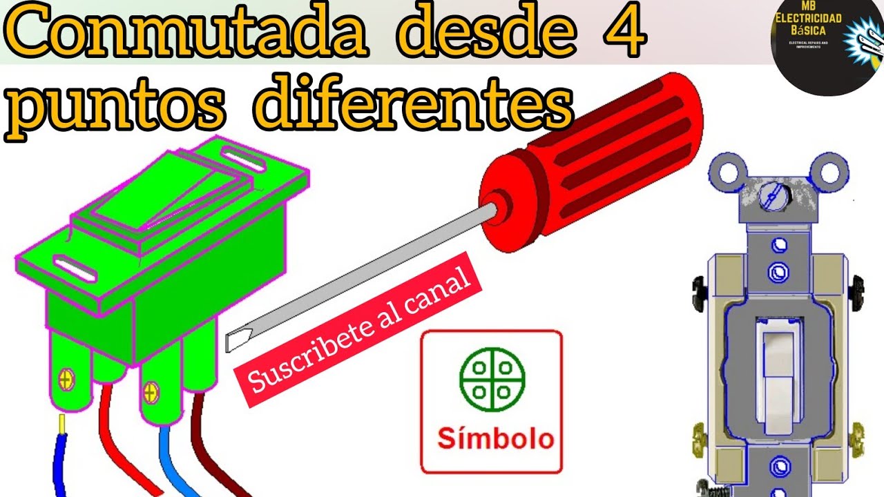 Como encender y apagar una lámpara desde 4 lugares diferentes. - YouTube