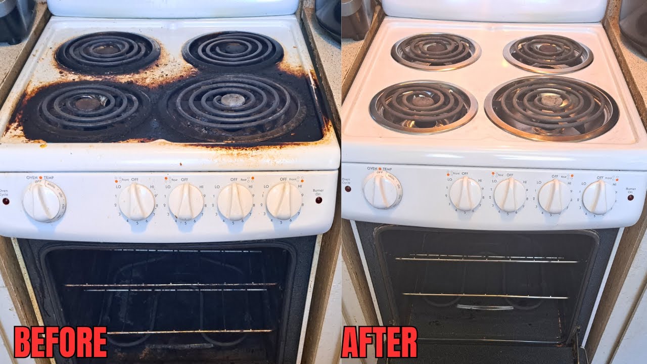 Unbelievable Stove Transformation: Years of Grease Vanished Naturally ...