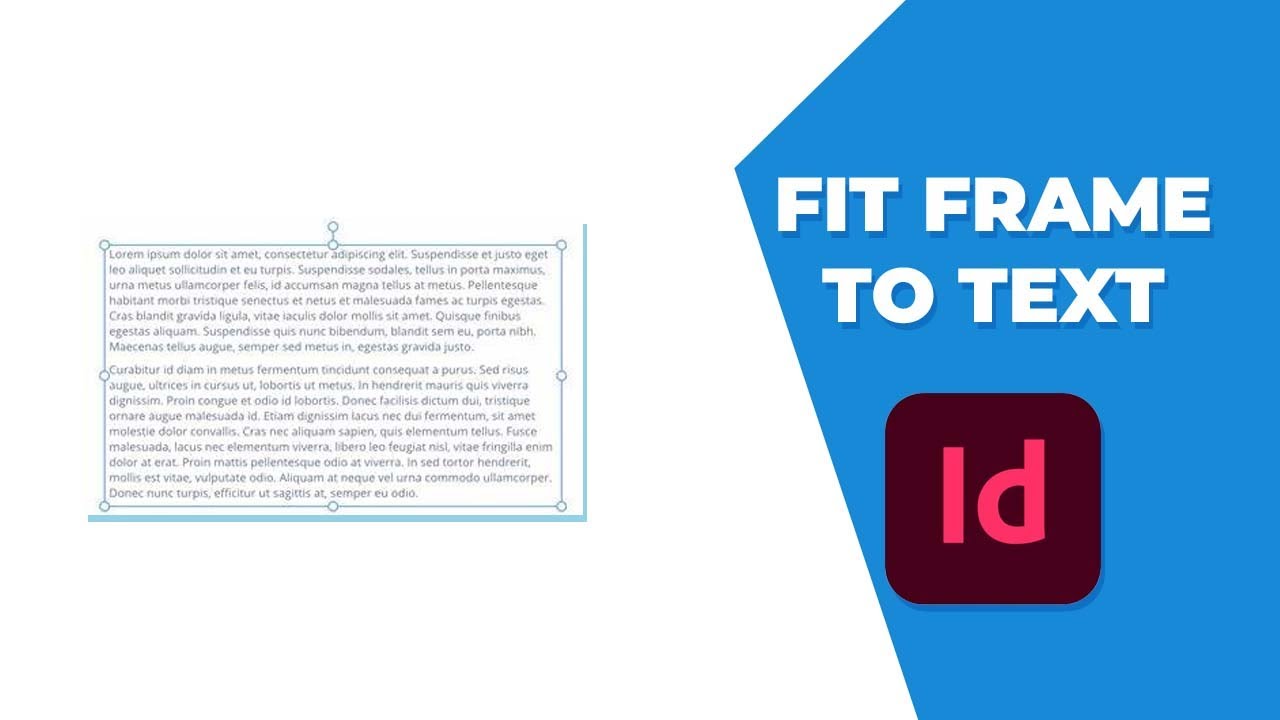 How to fit frame to text InDesign - YouTube