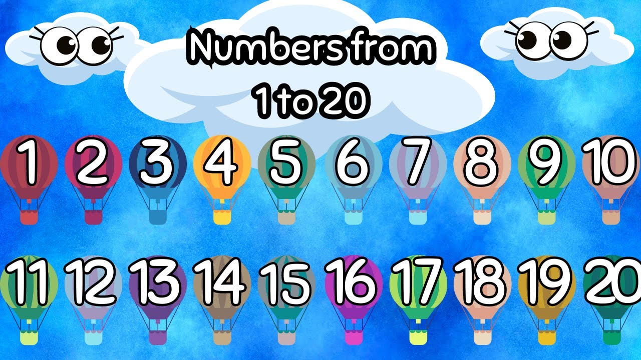 1 to 20, 1 to 20 numbers for kids, Numbers from 1 to 20, Numbers for ...