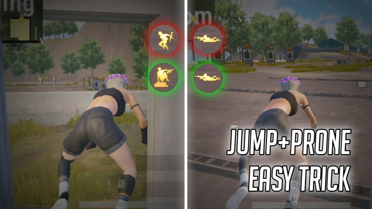 🔥 Jump and Prone in Pubg/BGMI | How to Jump and Prone in Air - YouTube