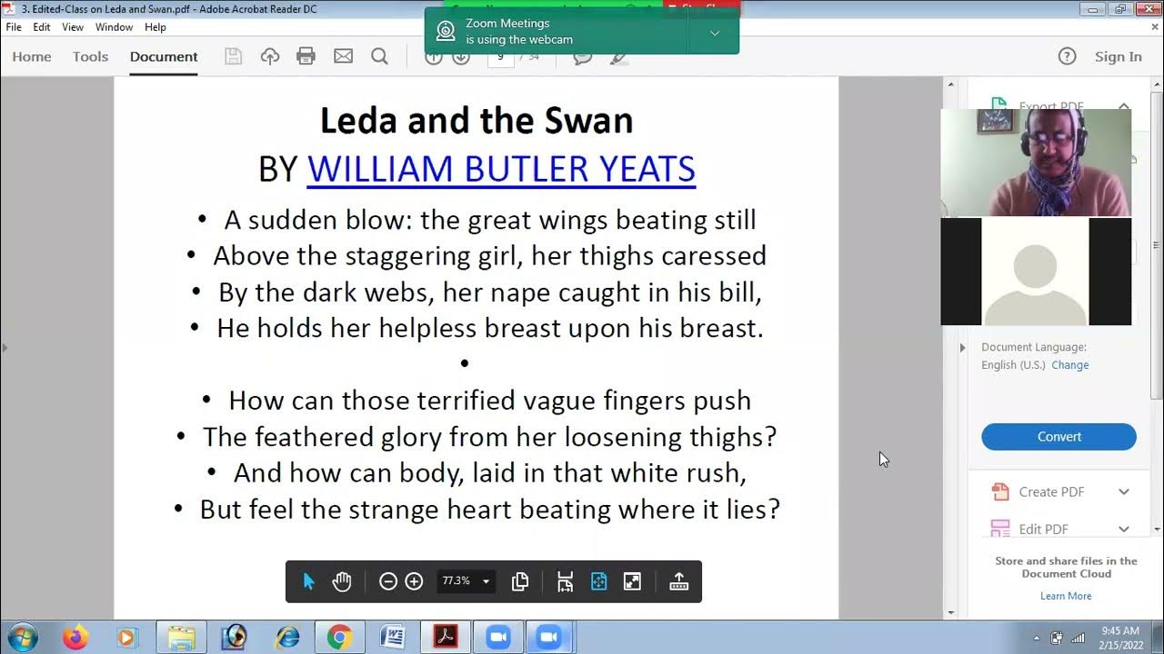 Summary and analysis of 'Leda and the Swan' - A poem by W B Yeats ...