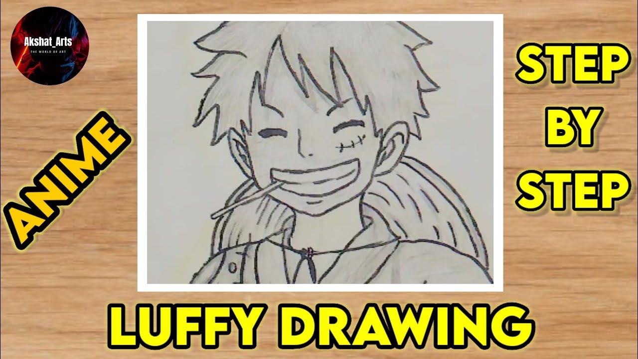 How to draw Luffy from One Piece Anime || How to draw luffy || how to ...
