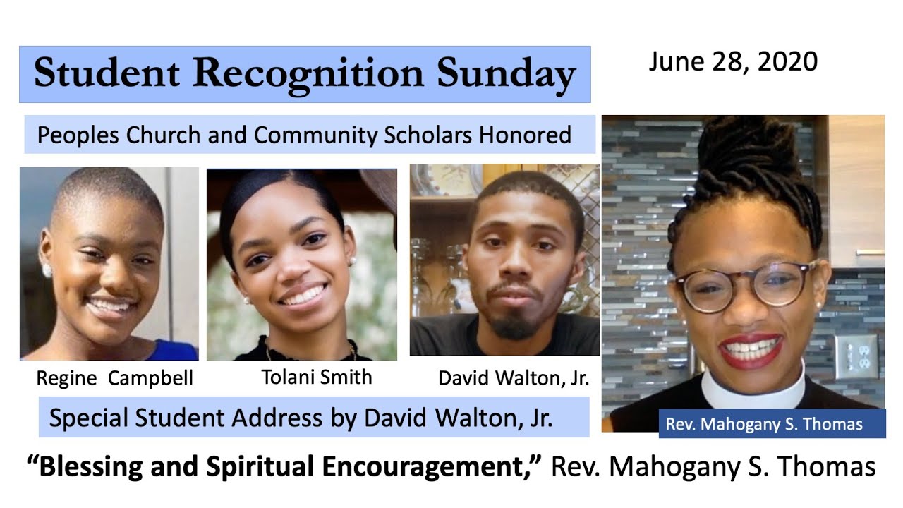 Sunday, June 28, 2020, Student Recognition Sunday! Peoples ...
