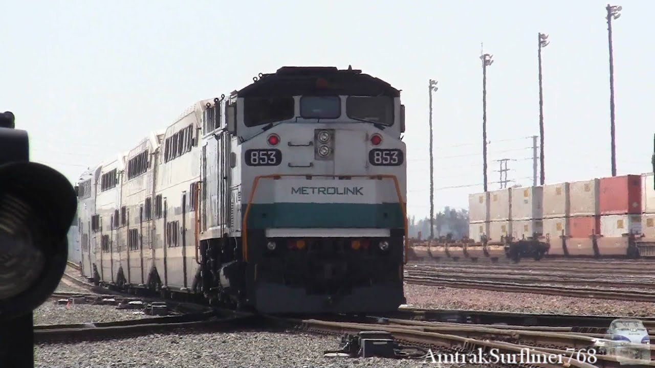 Startup of a Metrolink EMD F59PH and New Hyundai Rotem Cab car 640 ...