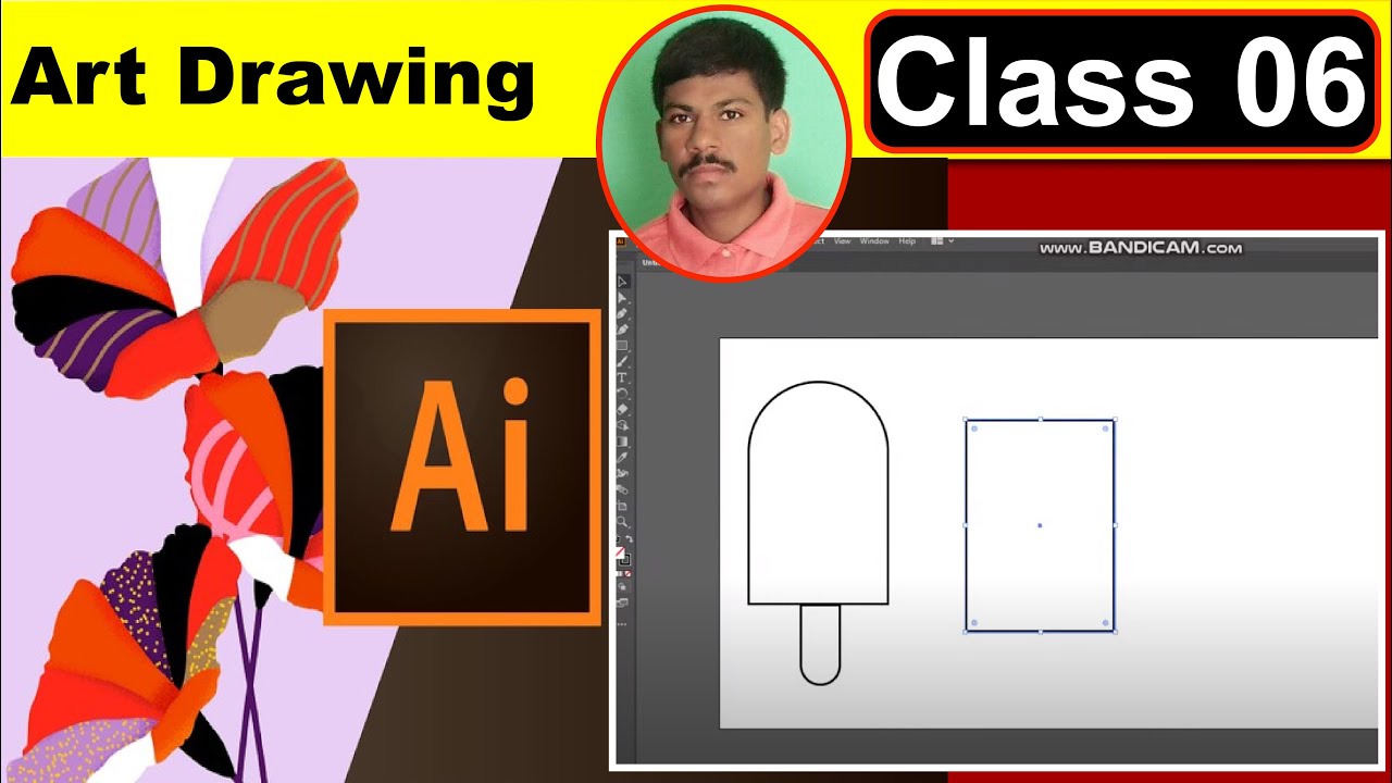 Adobe illustrator art drawing tutorial class 06 - YouTube