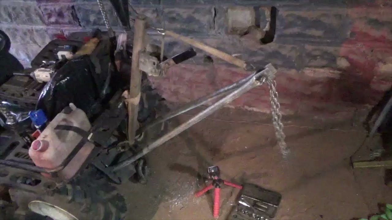 Building A Hand Winch Operated, Small Engine Hoist On The Back Of The ...