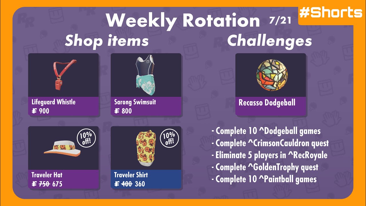 Rec Room Weekly Rotation 7/21 - YouTube