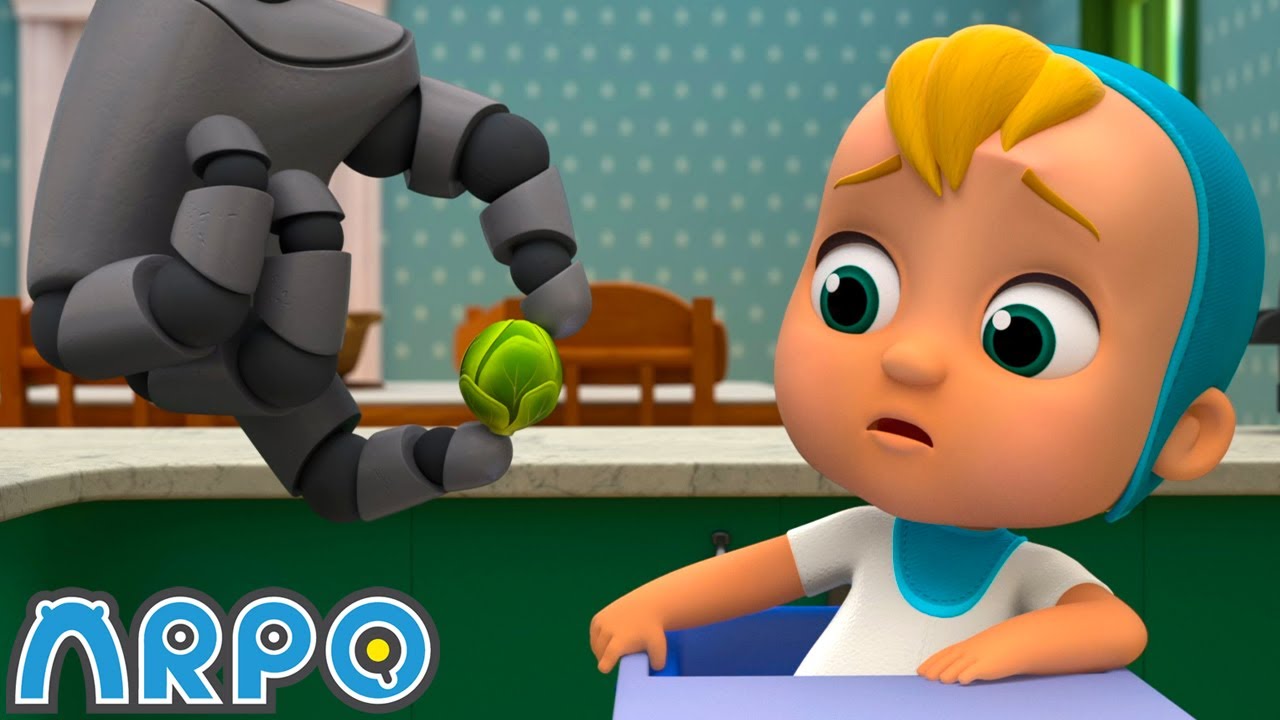 Arpo the Robot | Eat Your GREENS Daniel!!! | Funny Cartoons for Kids ...