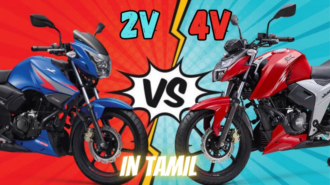 tvs apache rtr 160 2v vs 4v - YouTube