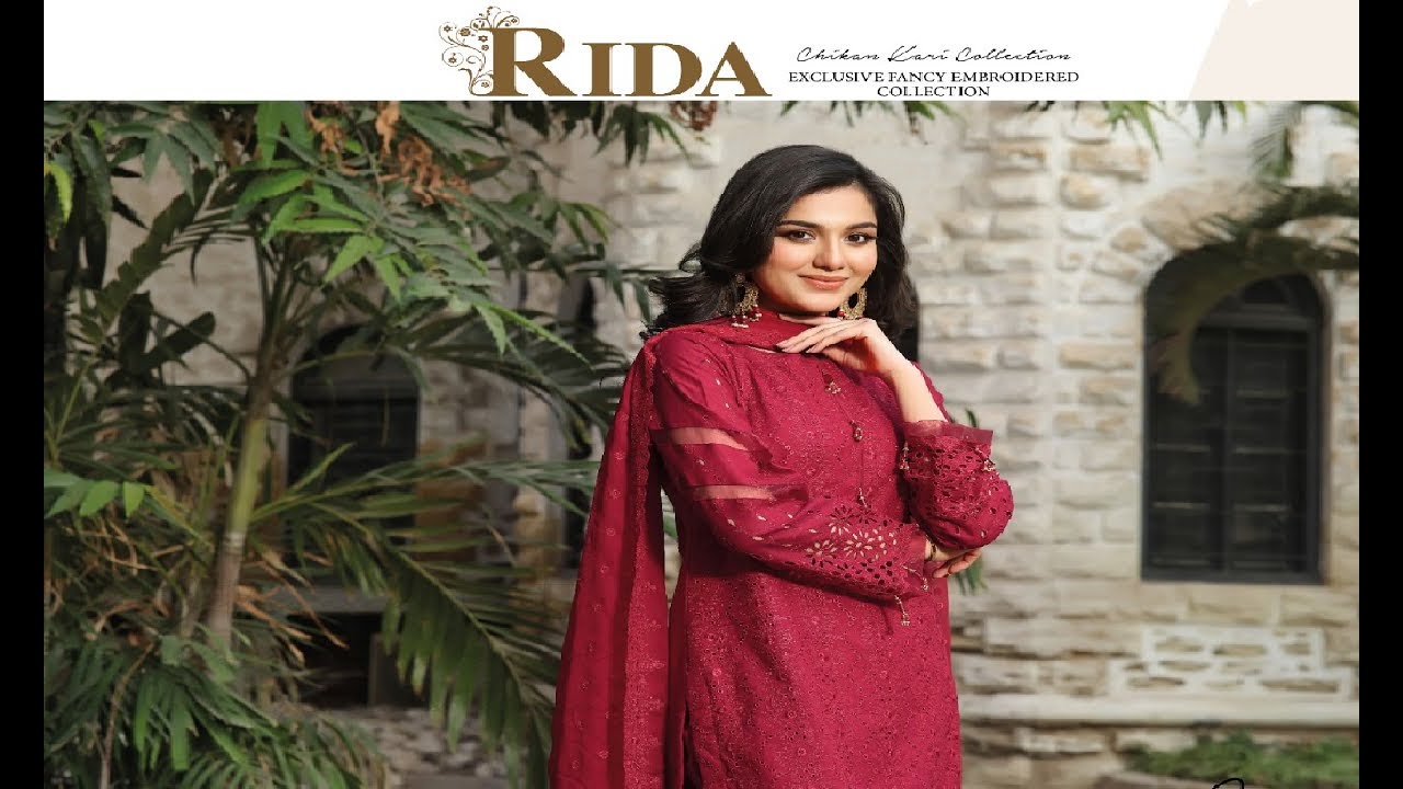 Rida Chickenkari Fancy Embroidered collection 2024 By H&H Textile ...