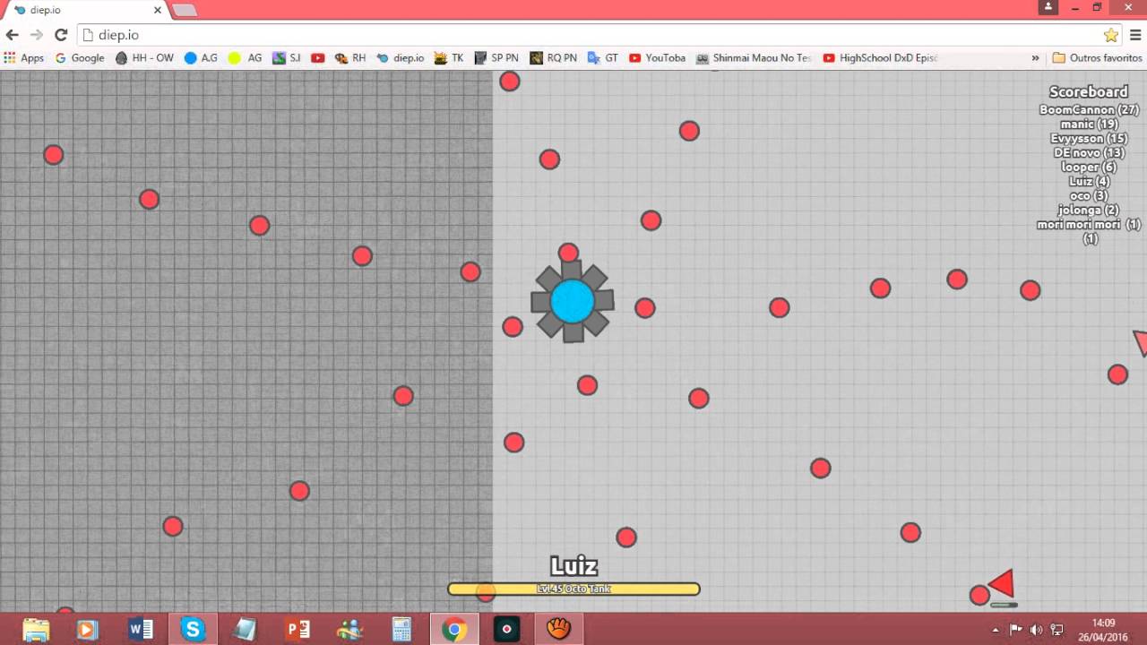 Jogando Diep.io com o Octo tank - YouTube