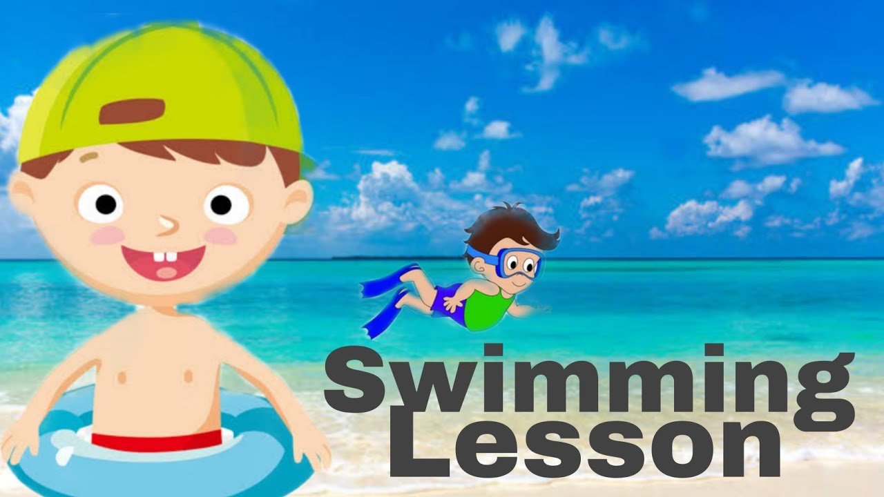 First Swimming Lesson To My Son - YouTube