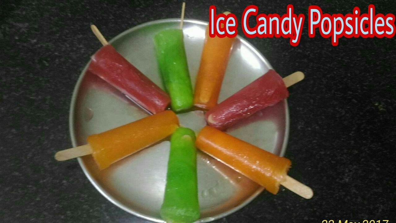 Colourful Ice Candy Popsicles/Ice Candy आइस कैंडी recipe In hindi By ...