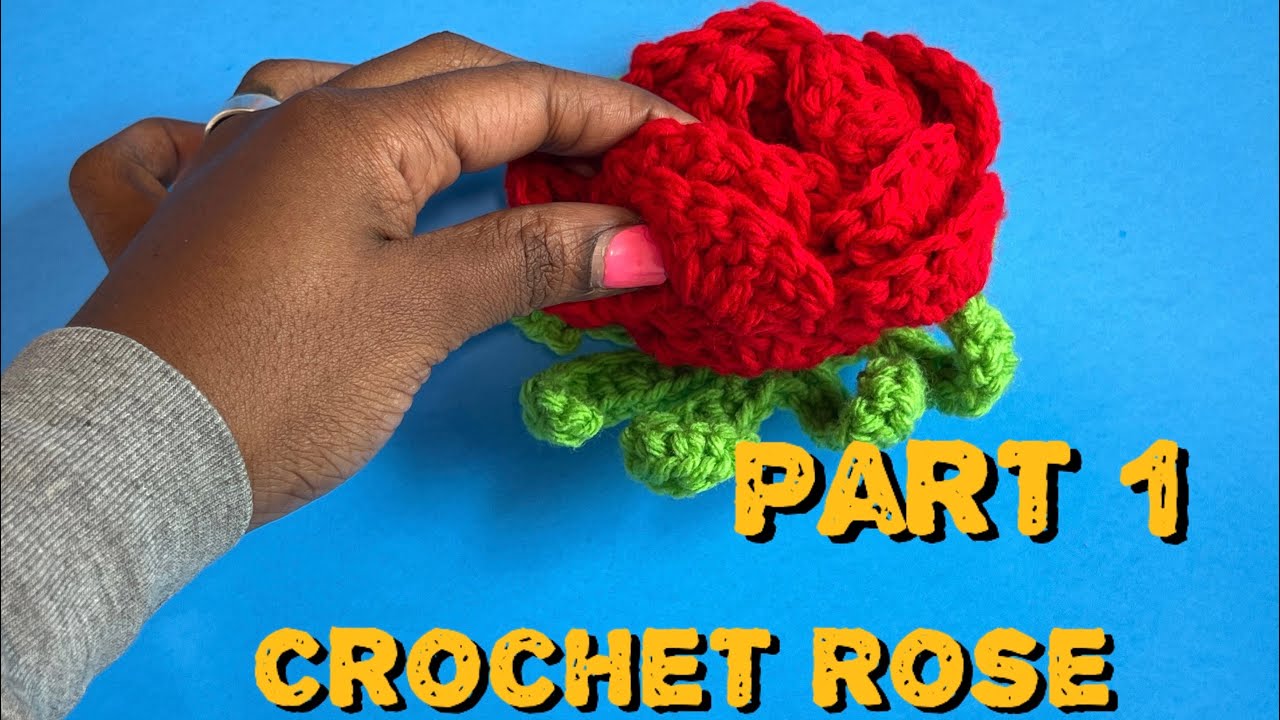 Crochet Easy Rose Pattern Beginners - YouTube