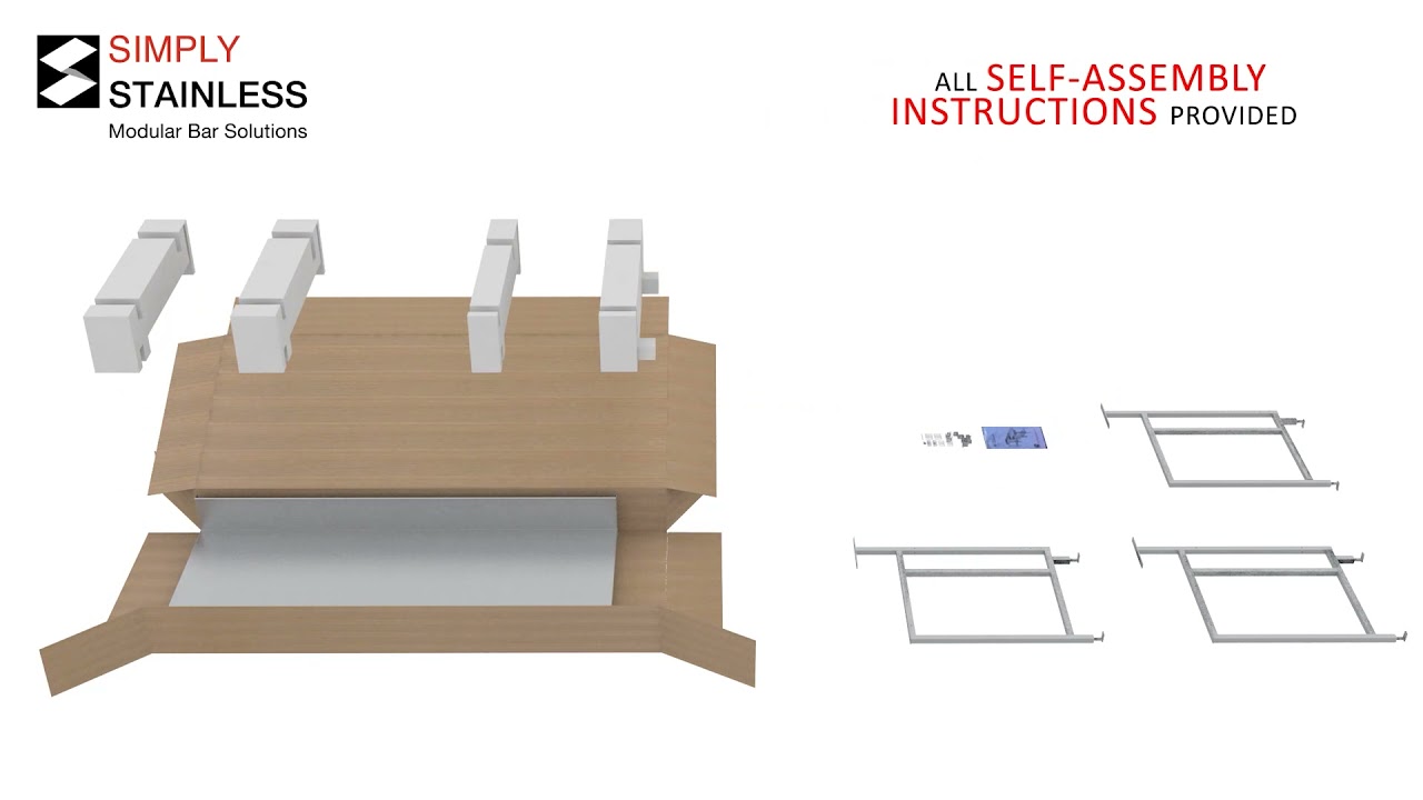 Stainless Steel Modular Bars: Single Bar Module (SBM-7-2100) Assembly ...