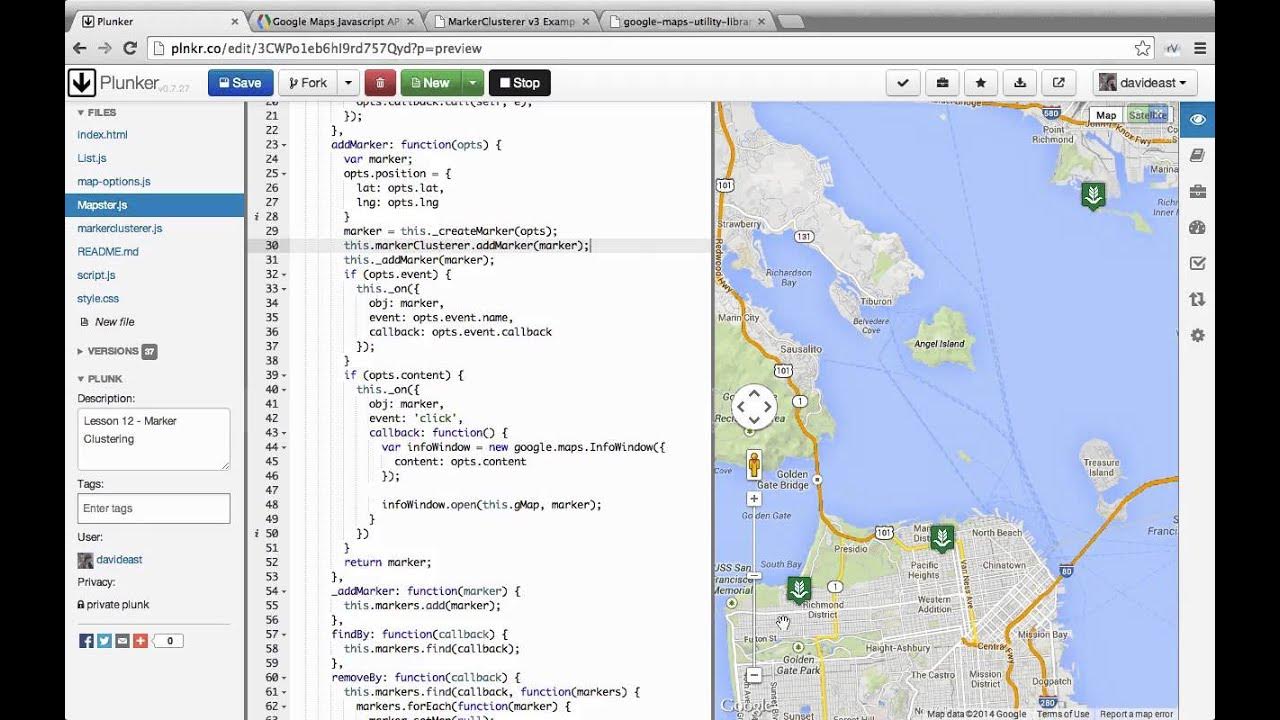 Custom Interactive Maps with the Google Maps API 12 Marker Clustering - YouTube