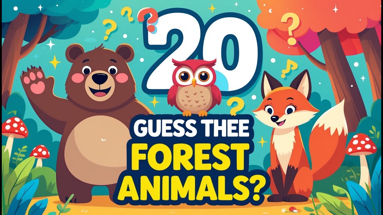 🐻 Animal Quiz for Kids | Guess the Forest Animals of North America! 🌲 ...