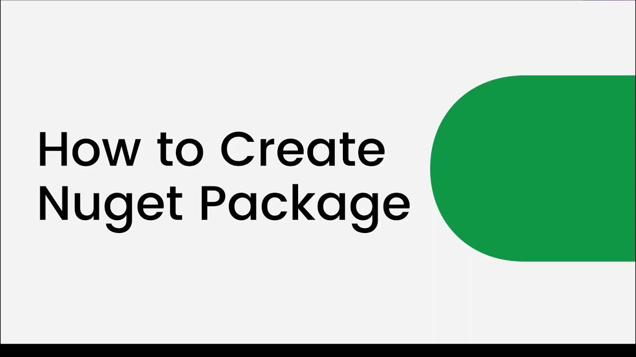 Azure DevOps | How to create NuGet Packages ? - YouTube