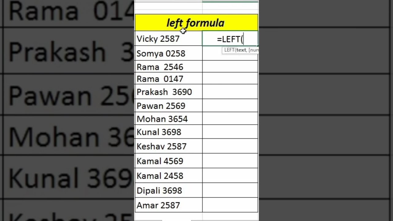 How To Use Left Formula In Ms Excel The Easy Way exceltutorial How To Use Left Formula In Ms Excel The Easy Way exceltutorial