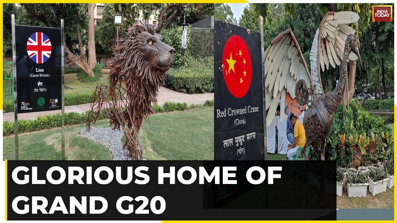 Watch: Delhi's G20-Themed Park Features Metal Scrap Sculptures Of Birds ...