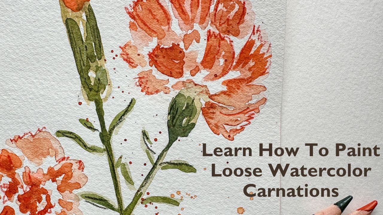 Learn How To Paint Loose Watercolor Carnations - YouTube