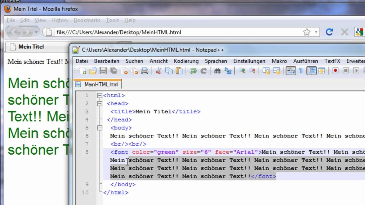 HTML Tutorial für Anfänger Teil 6 - Text formatieren - YouTube