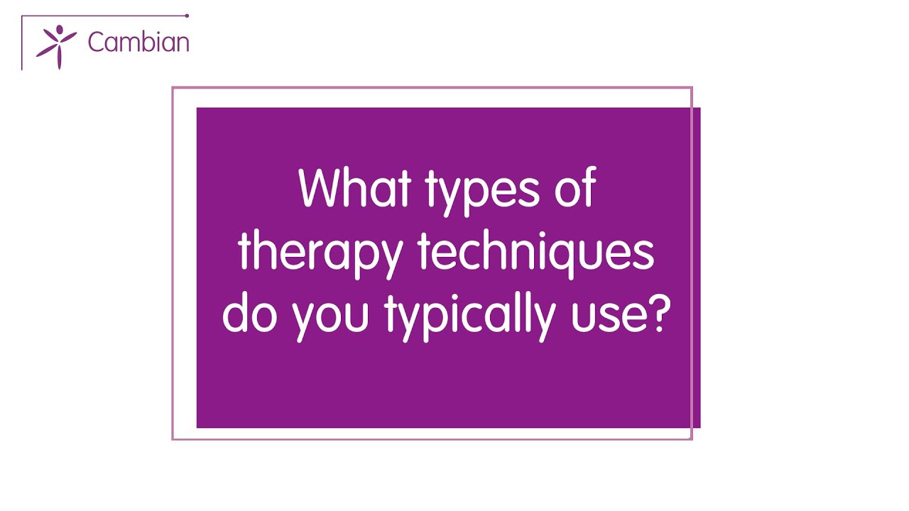 What types of therapy techniques do you typically use? - YouTube