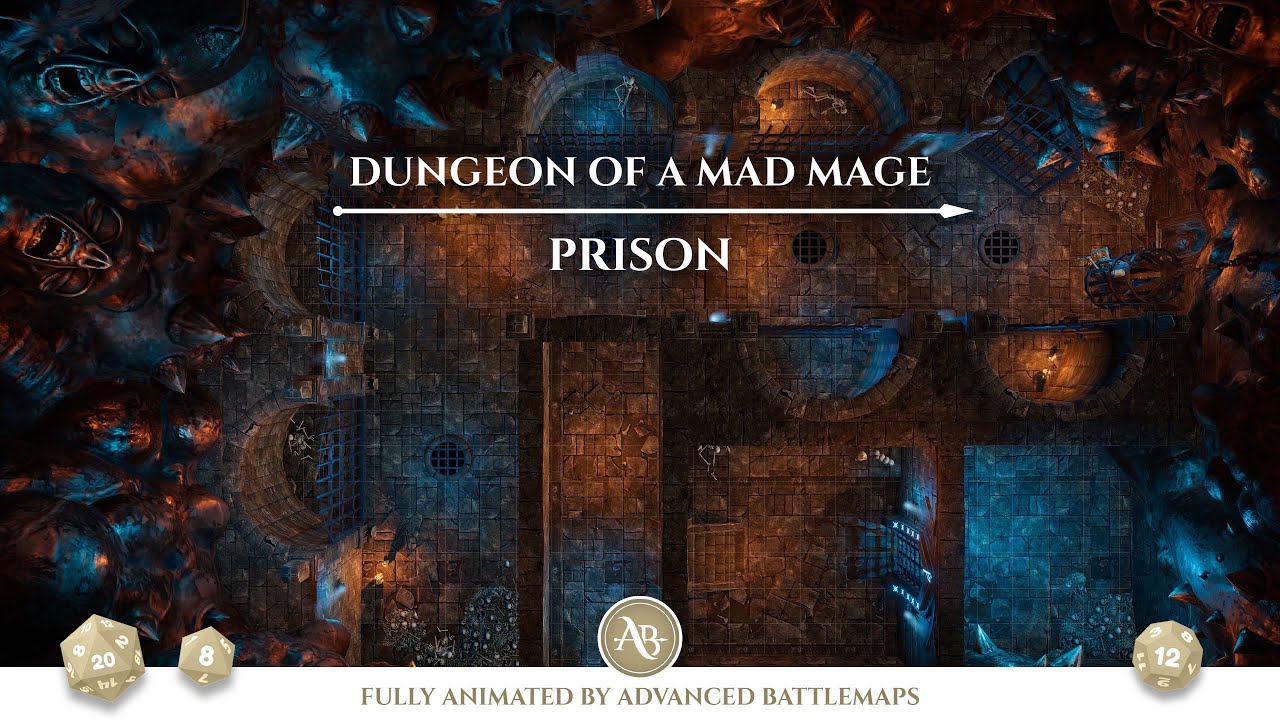 D&D | Pathfinder | Dungeon Of A Mad Mage - Prison | Animated Battle ...