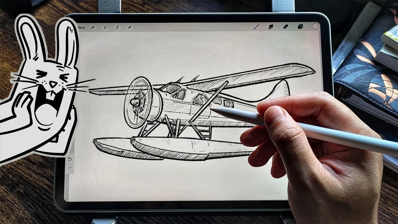 How to draw seaplane 🌊 ️ - YouTube
