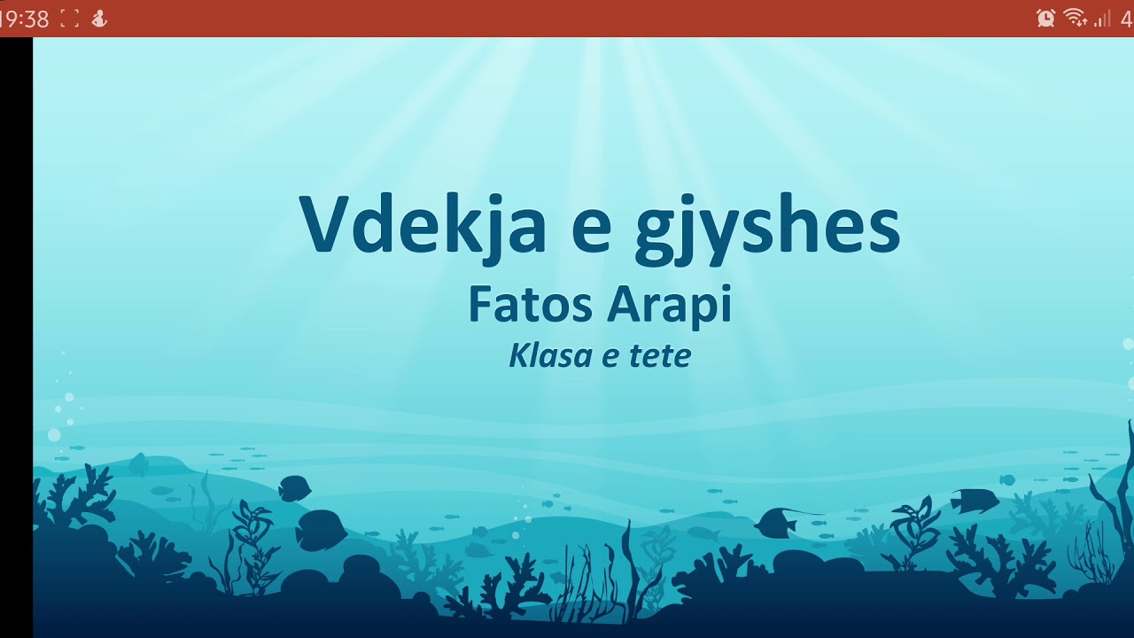 Vdekja e gjyshes-Fatos Arapi-klasa e tete - YouTube