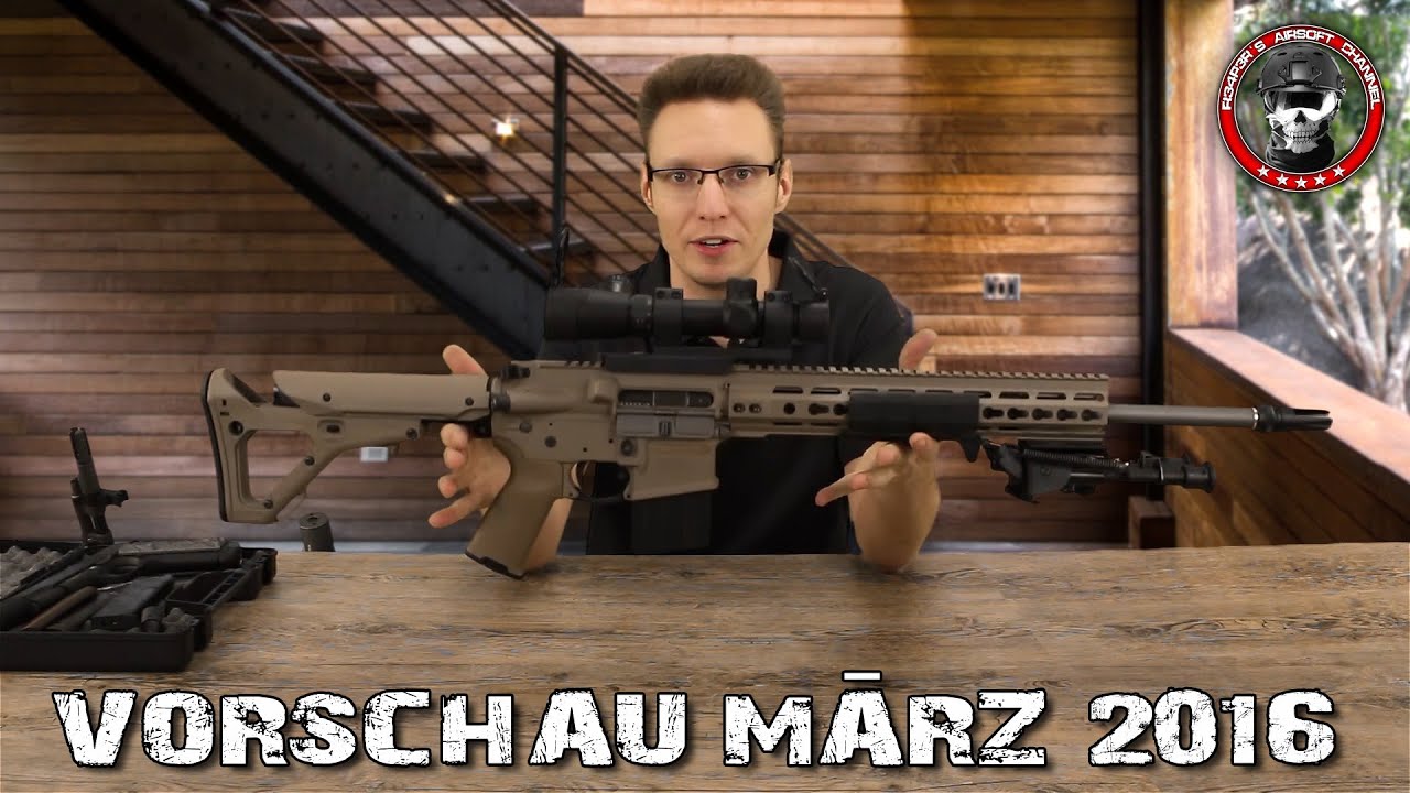 Vorschau: März 2016 (IWA, BFA 1911, SAR M41, M4 DMR, WE M14 EBR Mod 0 ...