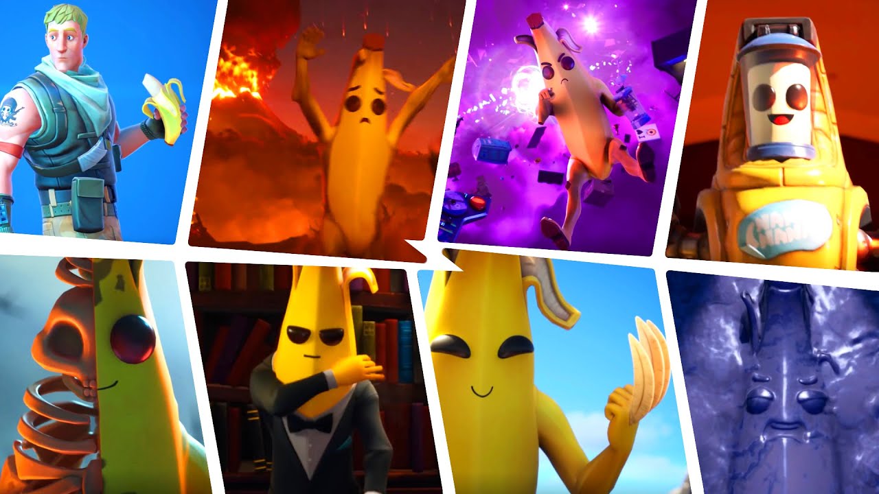 Evolution of Peely in All Fortnite Trailers, Cinematics, Shorts ...
