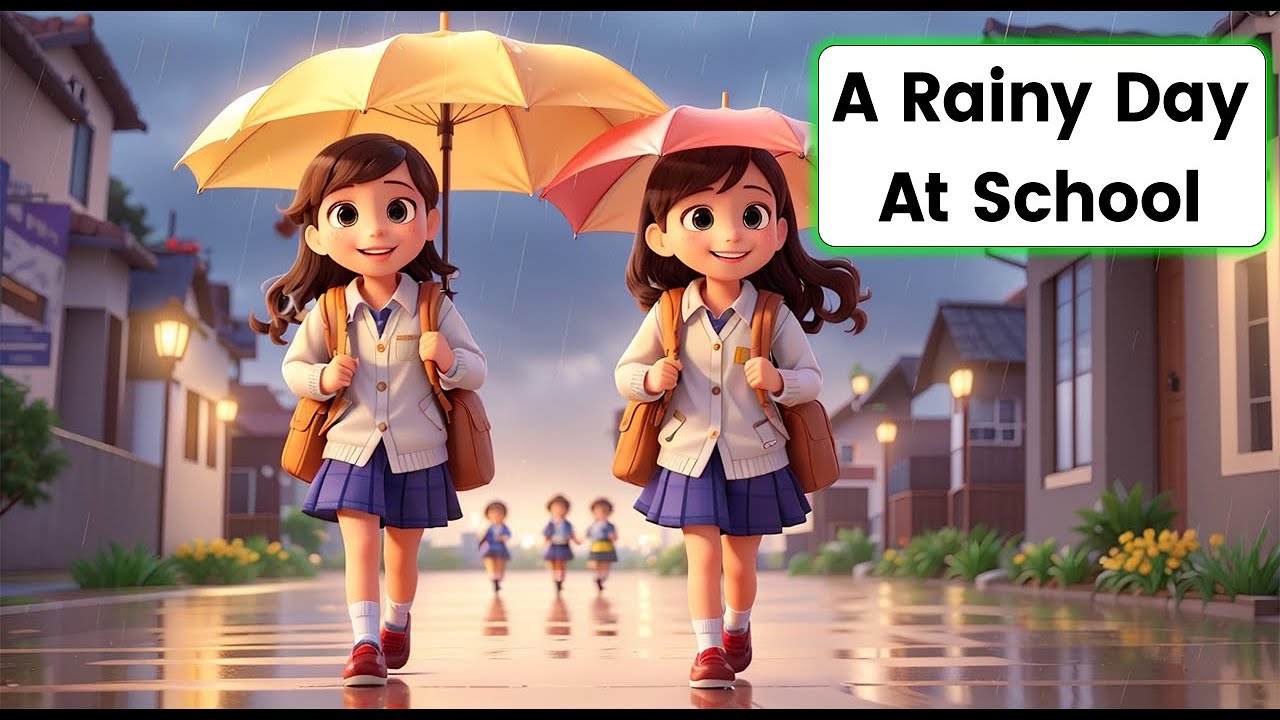 Improve Your English (A Rainy Day at School) | English Listening Skills - Speaking Skills ...