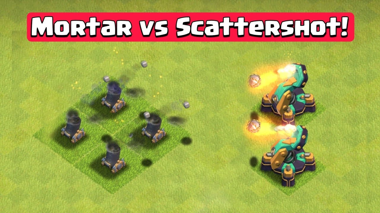 Max Scattershot vs Level 1 Mortar!? - Clash of Clans - YouTube