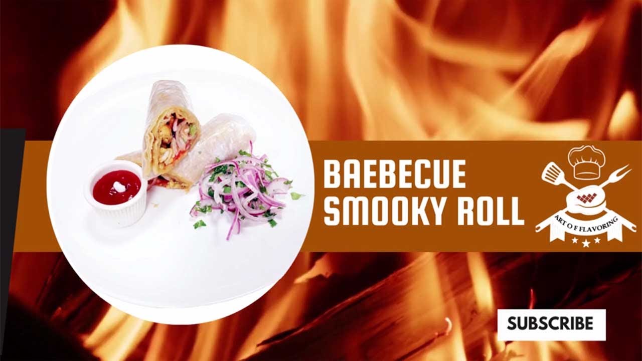 Chicken Paratha Roll | Barbecue Smoky Roll | Smoky Chicken Roll ...