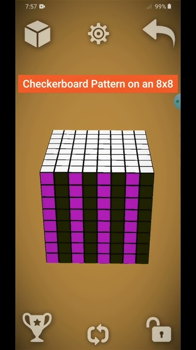 Checkerboard Pattern on an 8x8 +100 Hue Effect 🔲 #virtualcube #shorts ...