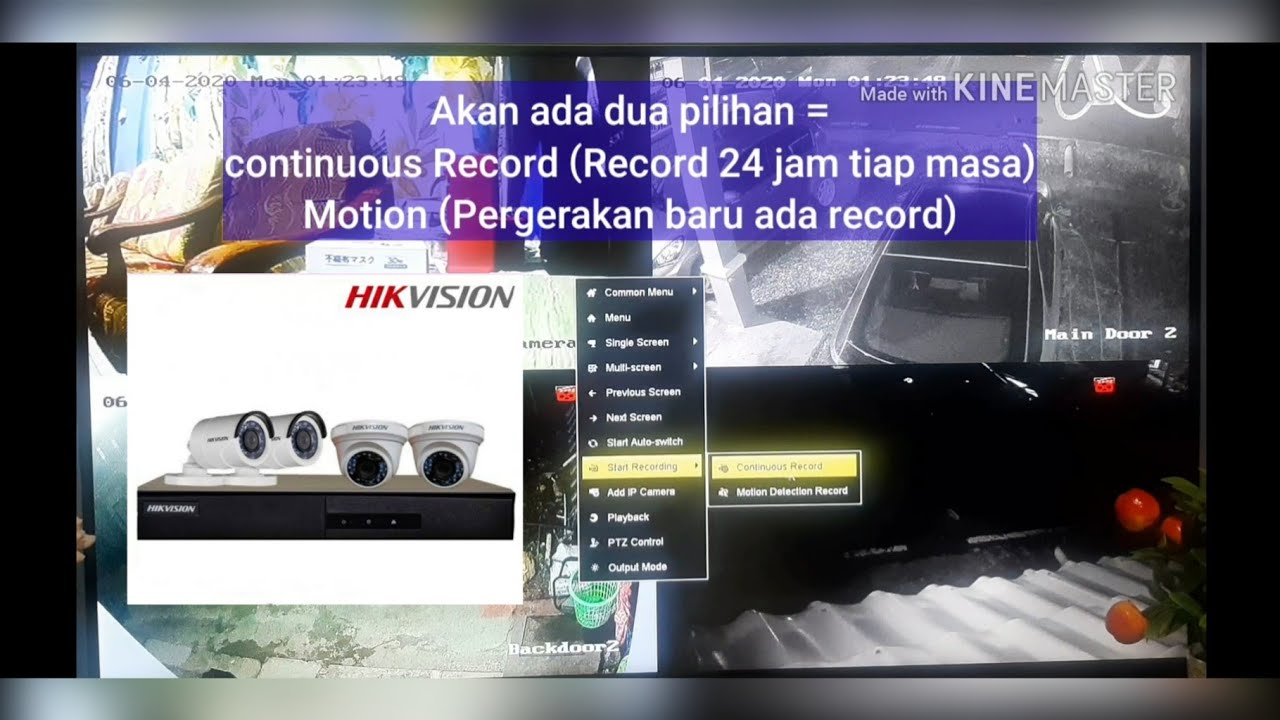 Hikvision Record setting (motion record / 24hour record) - YouTube