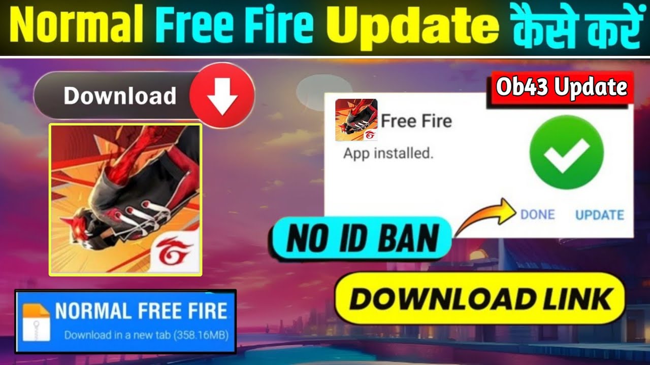 HOW TO UPDATE FREE FIRE OB43 APK DOWNLOAD KAISE KAREN LINK SE OB 43 APP ...